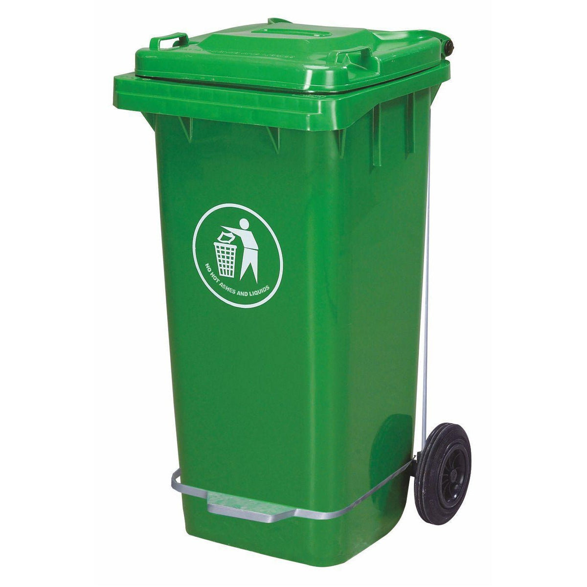 Delta Cleaning KP20. Waste bin 120 LIT. Plastic wheel with metal pedal ...