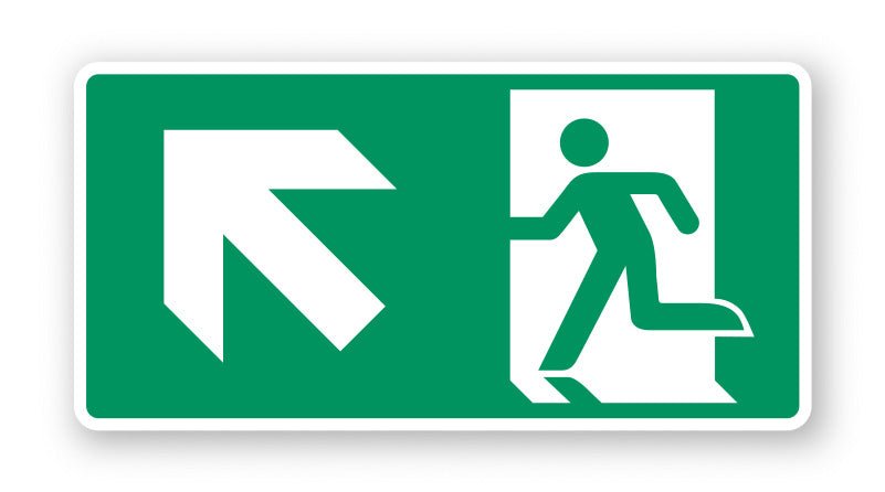 Rescue Sign | Upper Left Escape Route E05 — Horosimansi